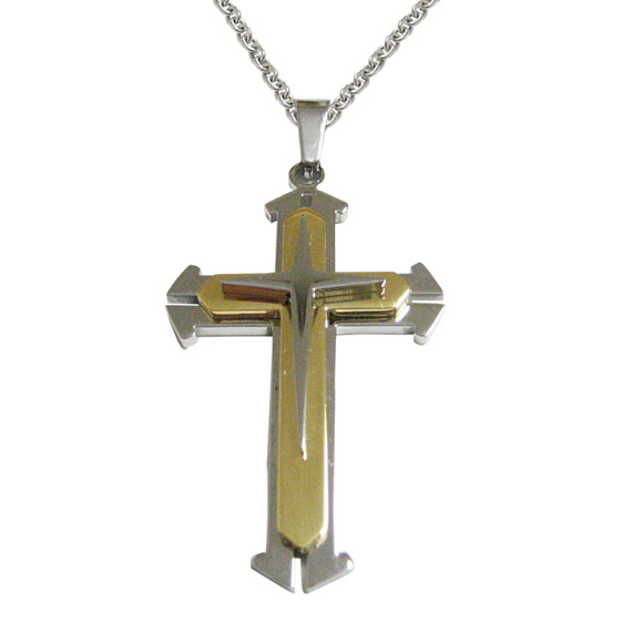 Kiola Designs | Jewelry | Spiky Religous Cross Pendant Unisex Necklace ...